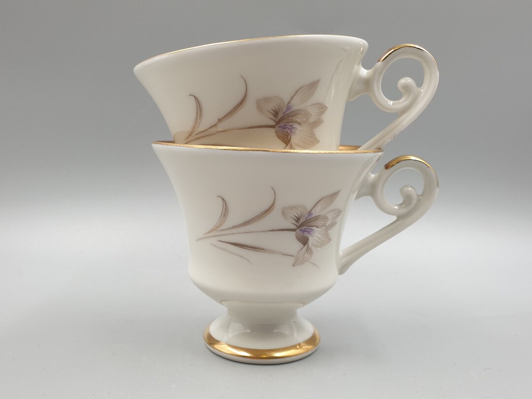 1950s Pair of Alka Kunst Germany Cups With Golden Rims - Etsy