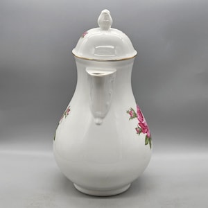 1960s Kahla VEB Germany Porcelain Teapot / Coffee Pot With Floral & Gold Decorations Vintage ...