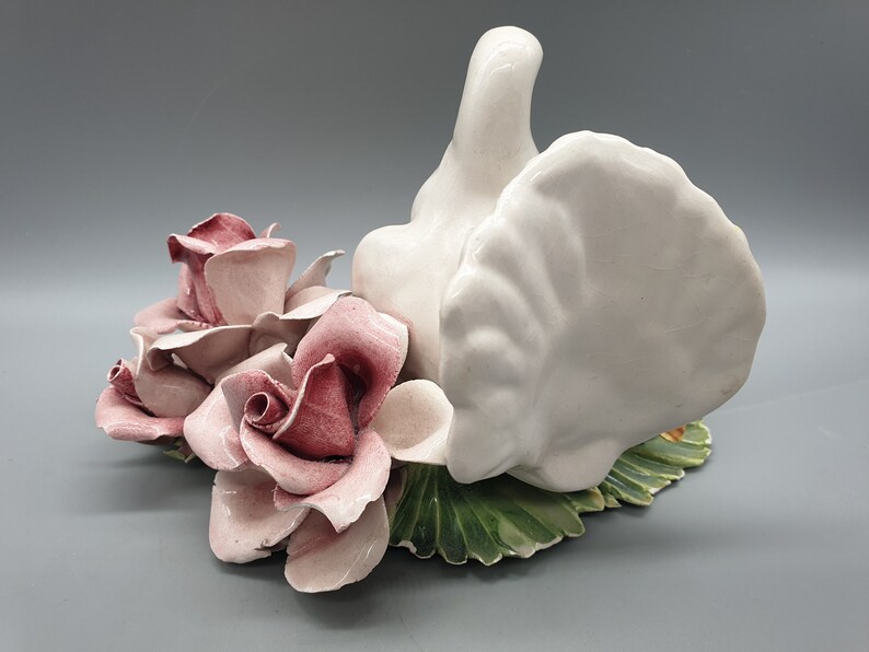 Capodimonte White Dove & Flowers Figurine / Sculpture - Etsy