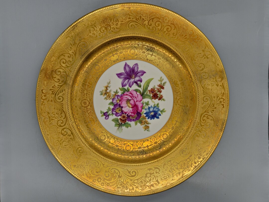 1920s Springer & Co Elbogen Czechoslovakia Porcelain Dinner Plate With ...