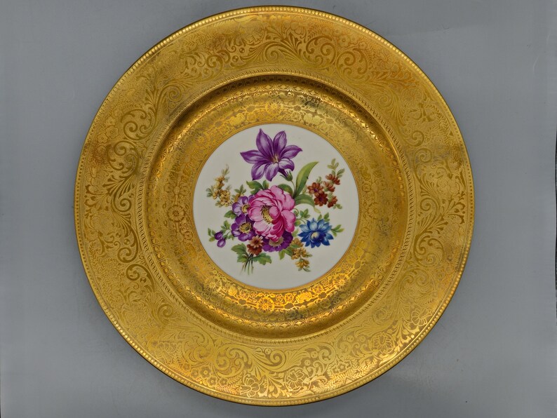 1920s Springer & Co Elbogen Czechoslovakia Porcelain Dinner Plate With ...