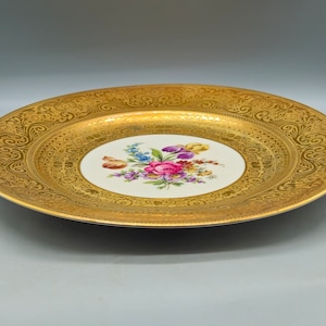 1920s Springer & Co Elbogen Czechoslovakia Porcelain Dinner Plate With ...