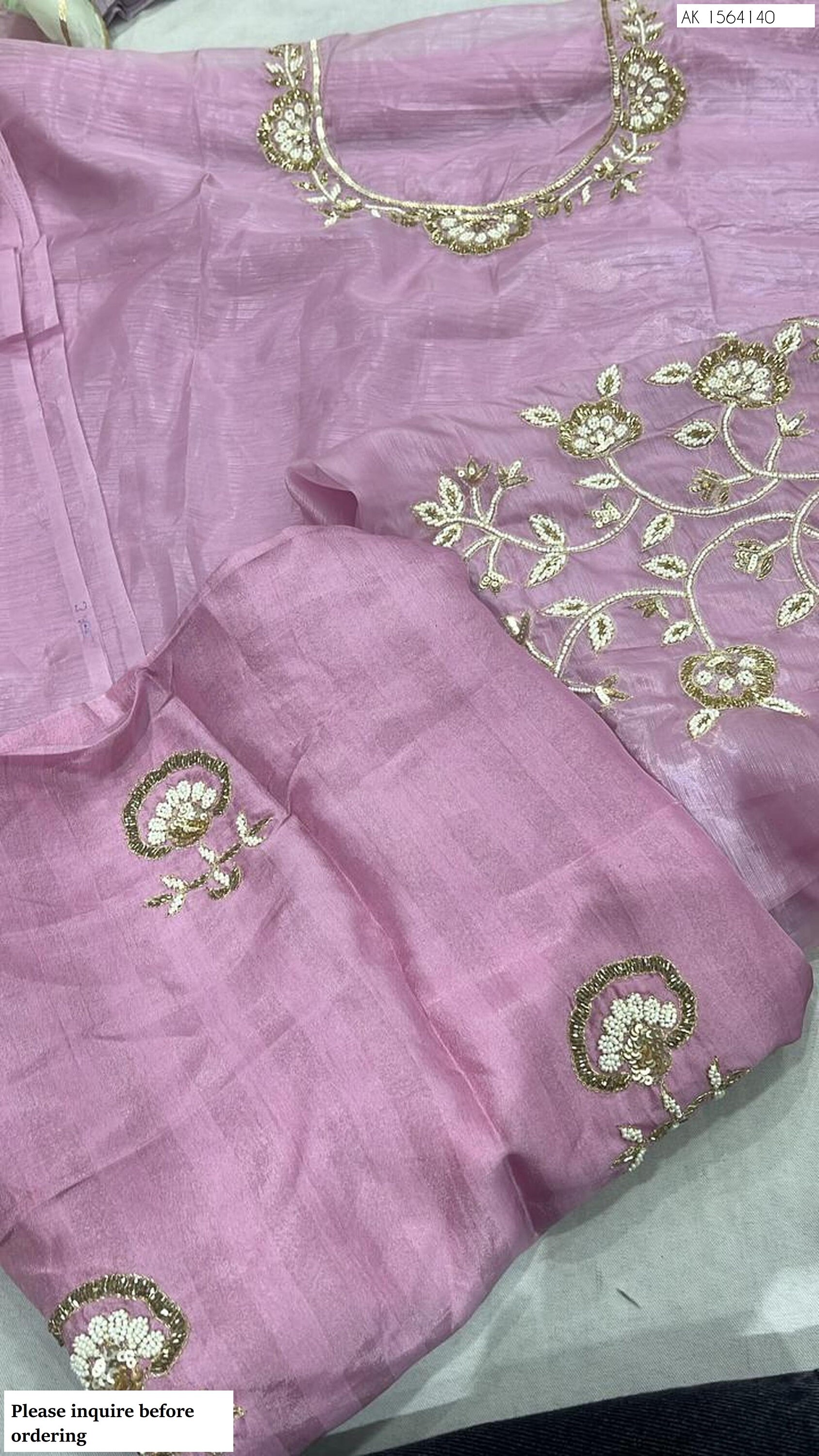 20. Punjabi Handwork Suit Elegant Pure Glass Tissue Shirt - Etsy
