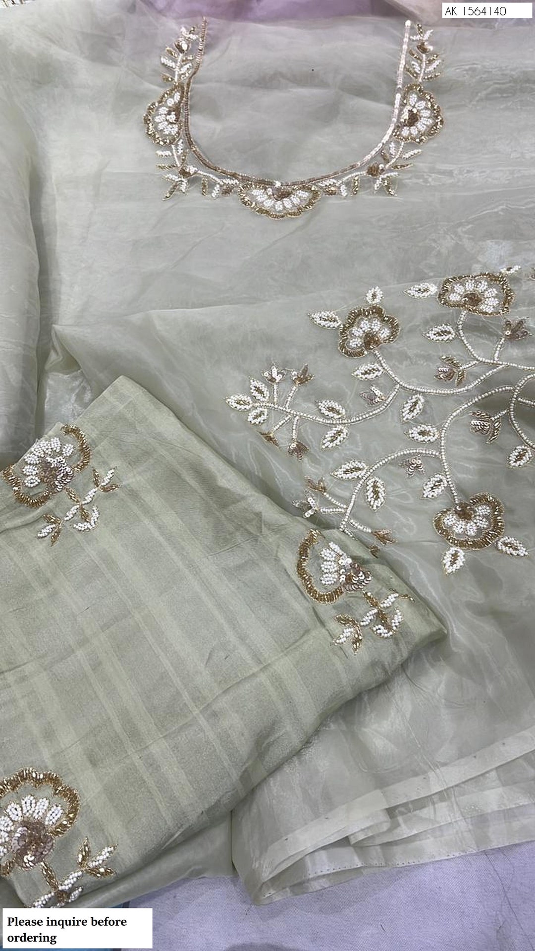 20. Punjabi Handwork Suit Elegant Pure Glass Tissue Shirt - Etsy