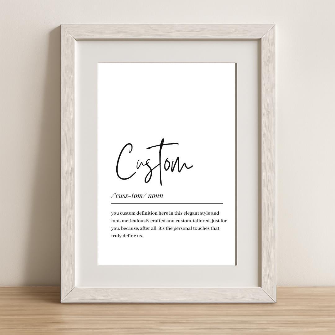 Personalized Definition Print – Custom Word Art for Your Space (digital ...