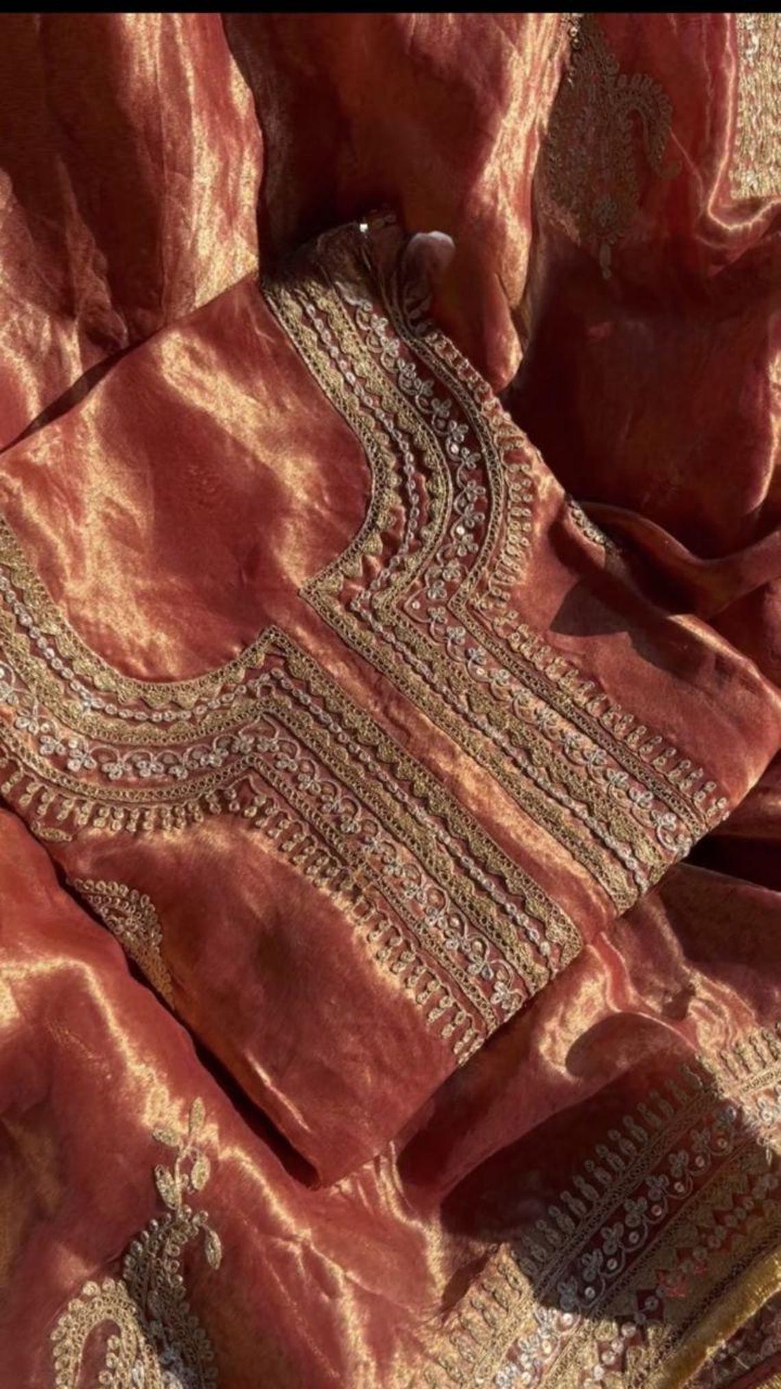 Un-stitched Salwar Kameez – FAST SHIPPING - Jimi Chu Organza Silk Suit ...