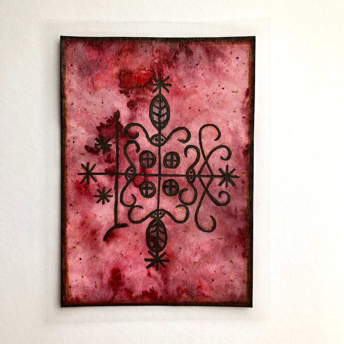 Papa Legba Symbol Water Colour Original Laminated Painting | Etsy