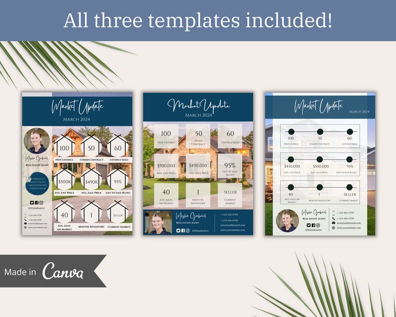 Market Update Flyer Template Bundle Real Estate Agent | Housing Market ...