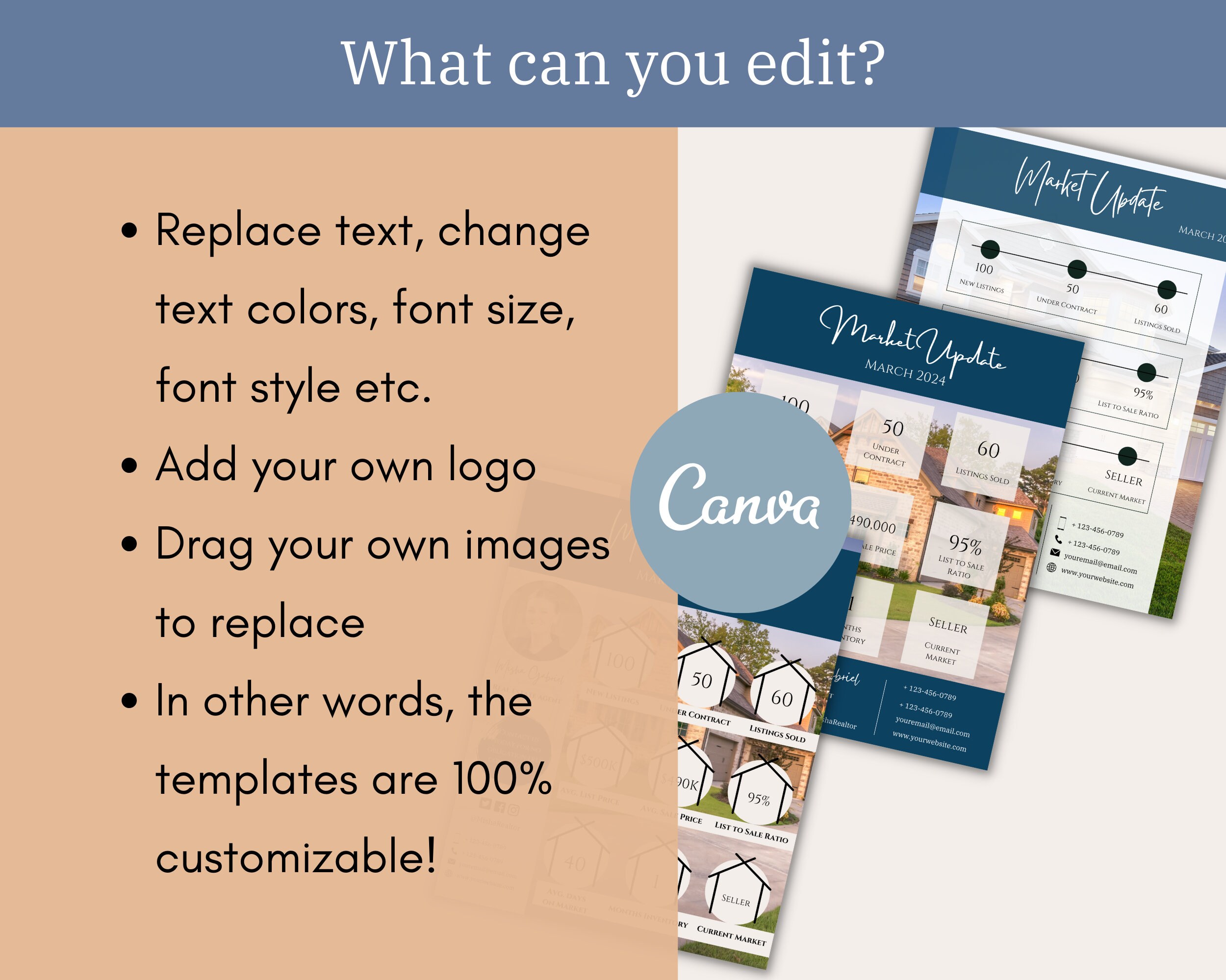 Market Update Flyer Template Bundle Real Estate Agent | Housing Market ...