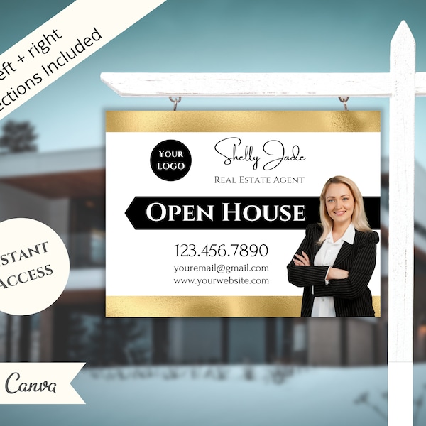 Open House Yard Sign Template - Etsy