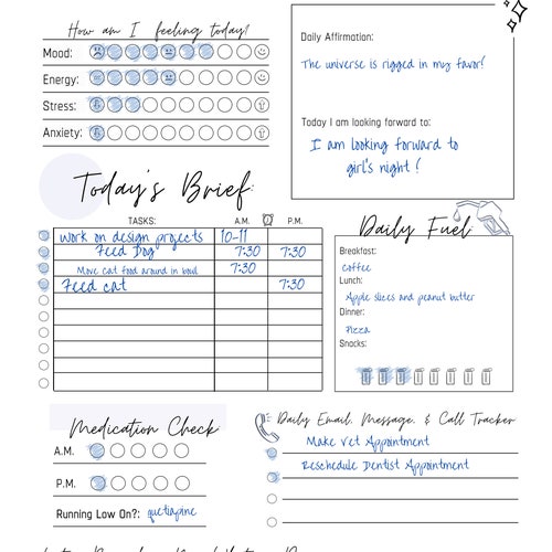 DIGITAL NANNY LOG // Printable Daily Babysitting Planner - Etsy