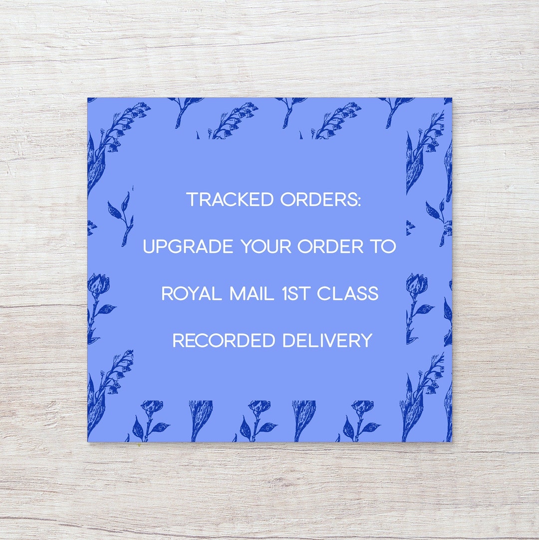 Tracked Mail Upgrade: Upgrade Your Order to Royal Mail First Class ...