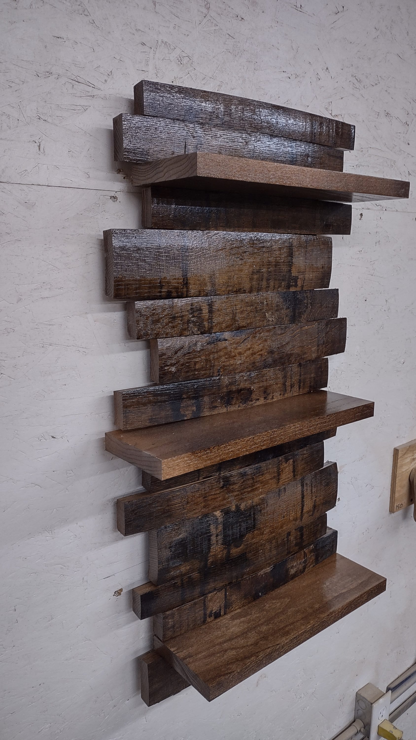 Whiskey Barrel Stave Shelf: Rustic Bourbon Barrel Decor - Etsy