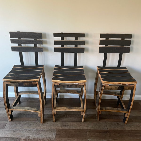Whiskey Barrel Bar Stools - Etsy