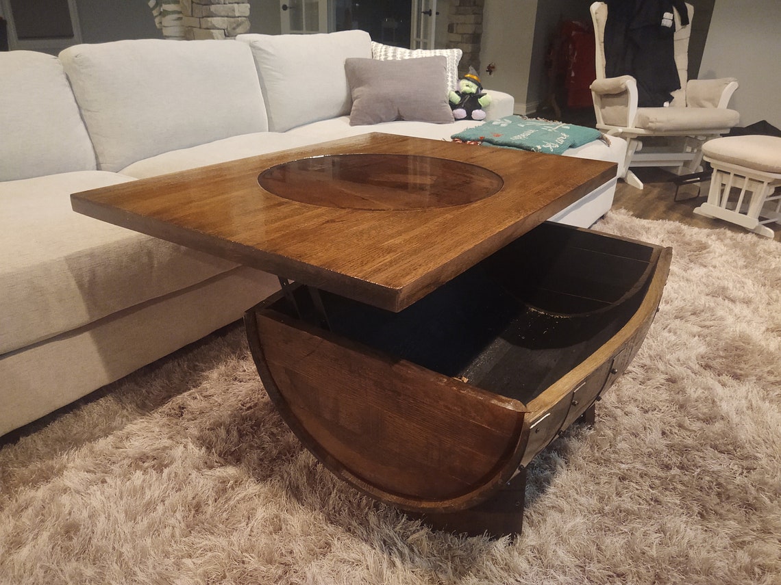 Bourbon Barrel Coffee Table Whiskey Barrel Coffee Table - Etsy