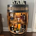 Half Barrel Display, Whiskey Barrel Cabinet, Bourbon Barrel Cabinet ...
