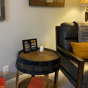 Bourbon Barrel Side Table, Bourbon Barrel End Table, Whiskey Barrel End ...