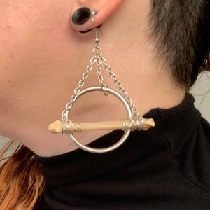 Red Fox Bone Earring Gothic Statement Jewelry Handcrafted Jewelry for Unisex Gift for Women ...