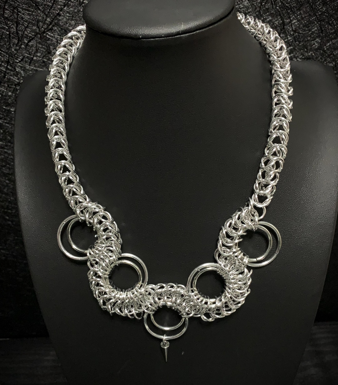 Giger Spine | Chainmail Necklace | Chainmail Jewelry | Gift for Women ...