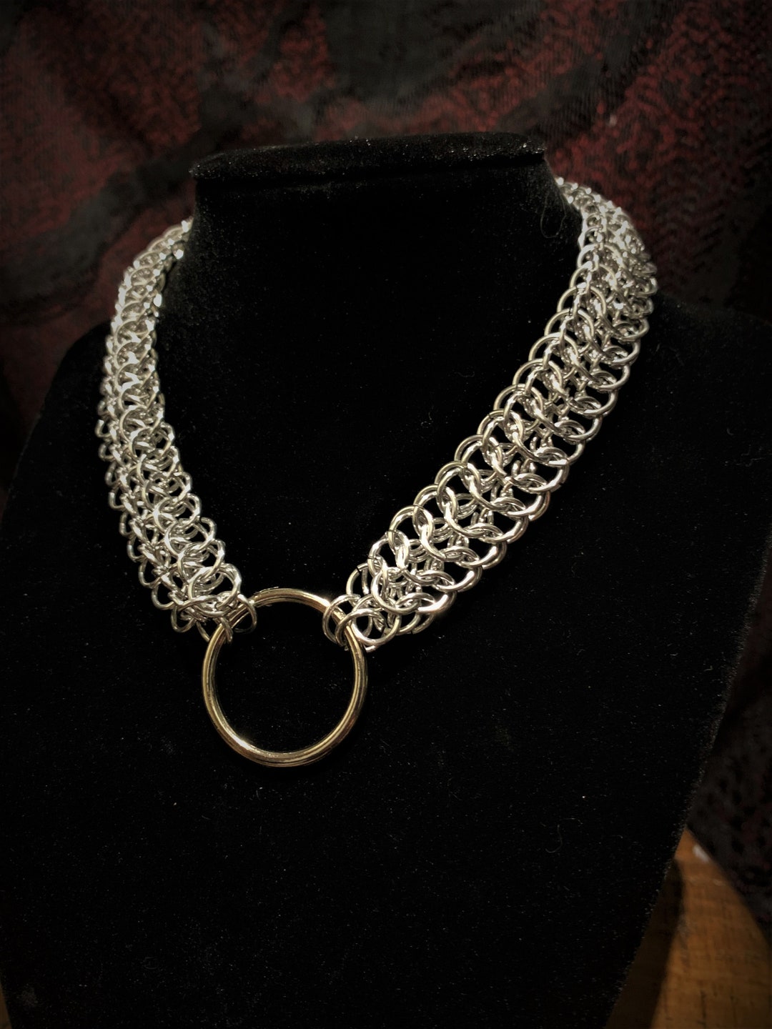 Chainmail Necklace Gothic Statement Jewelry Alligator Back Chainmail ...