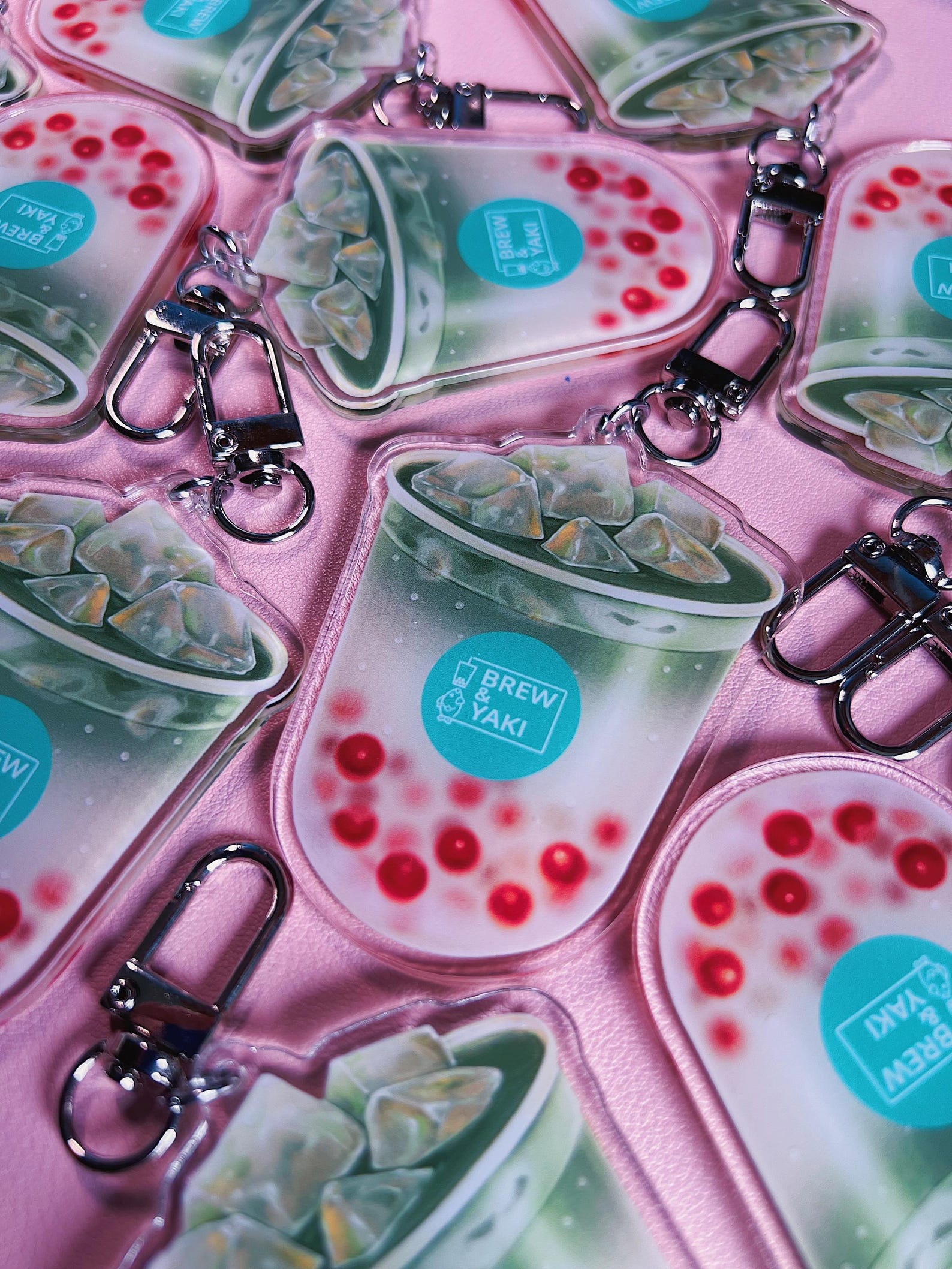Brew & Yaki Merchandise - Matcha White Chocolate Milk Tea Keychain ...