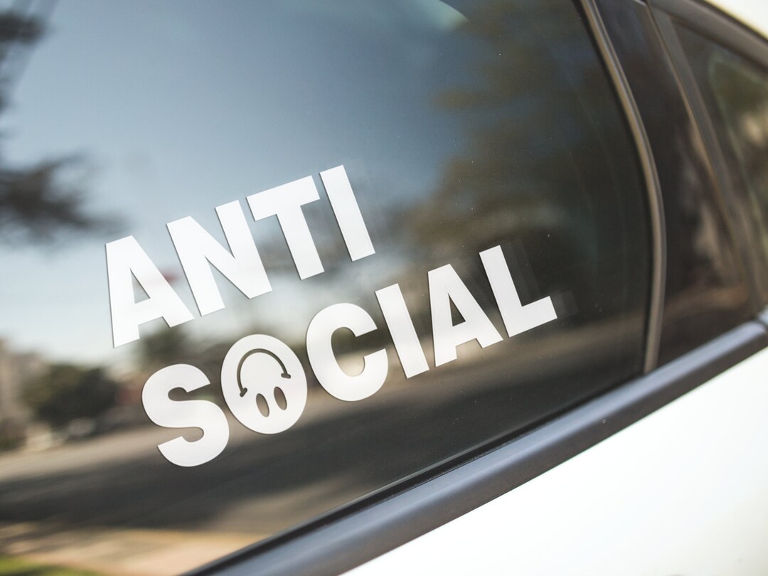 Antisocial Vinyl Decal, Introvert Sticker - Etsy