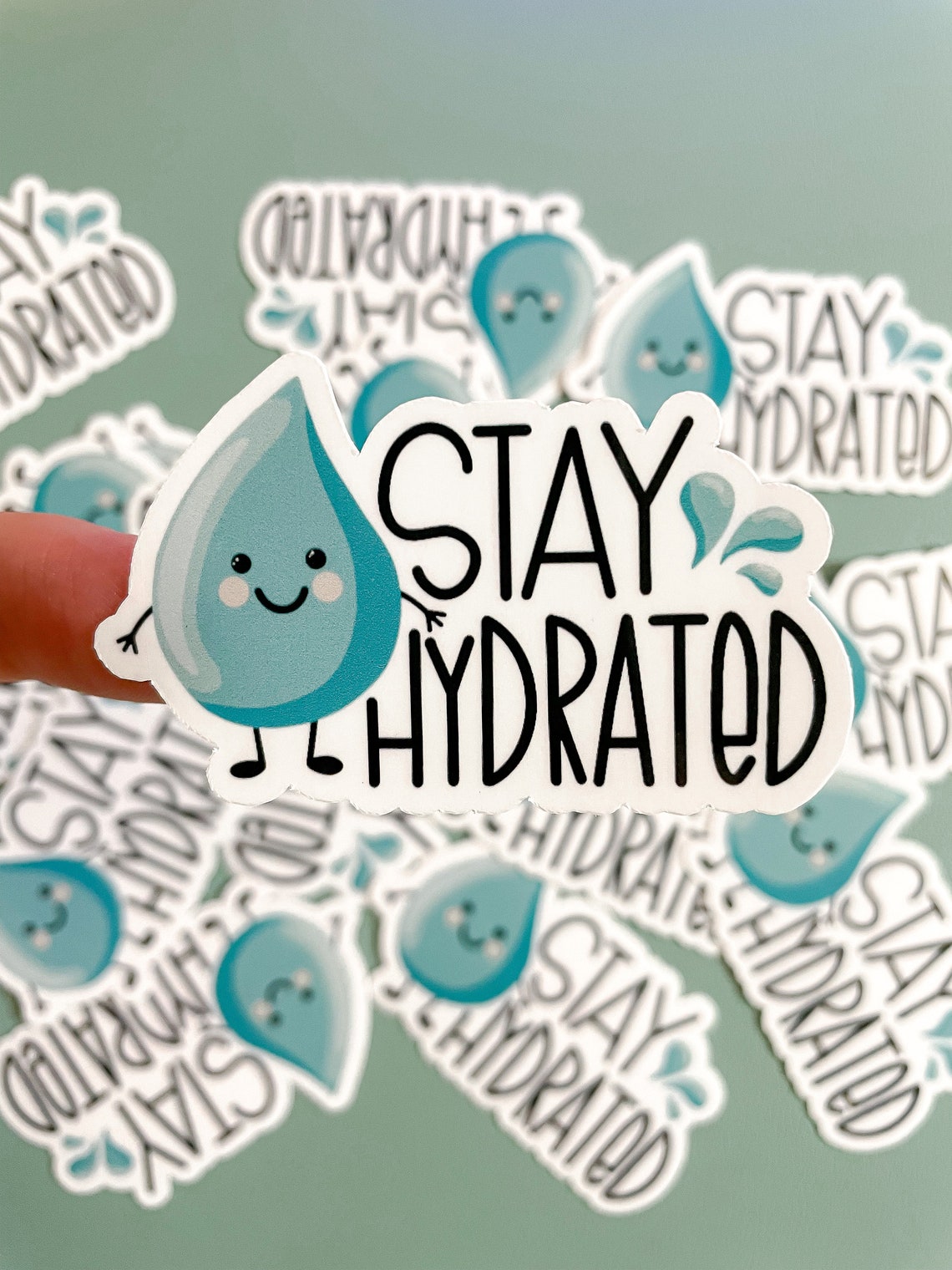 Stay Hydrated Sticker Cute Quote Sticker Hydrated AF - Etsy