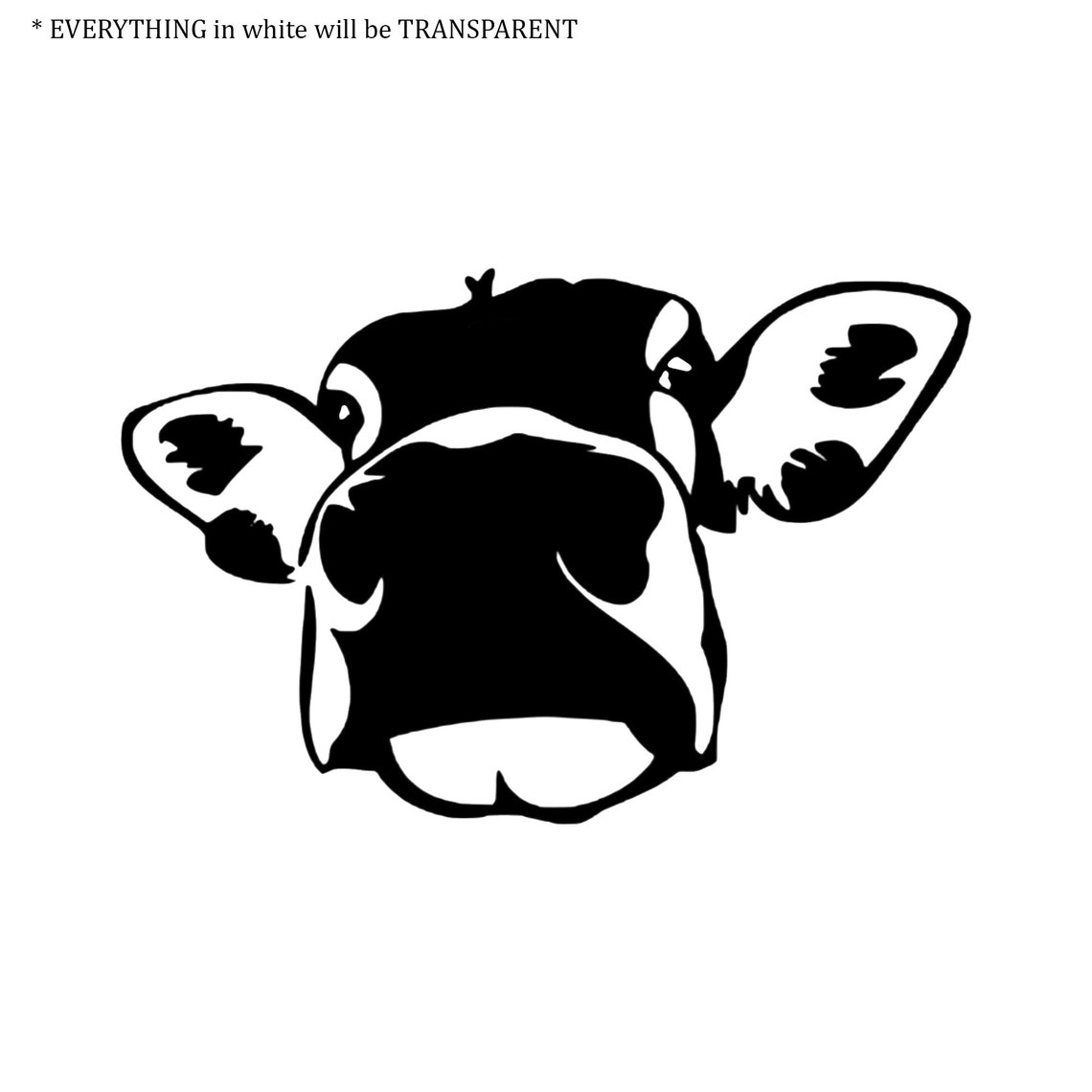 Cow Vinyl Decal Cute Car Decal Laptop Decal Farmer | Etsy