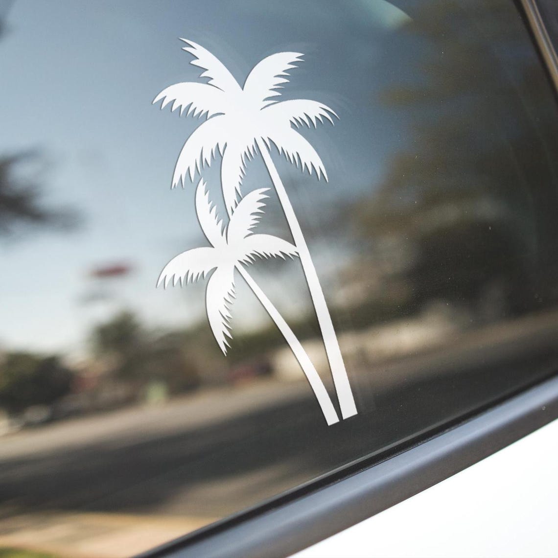 Palm Trees Vinyl Decal: Outdoor Car Window, Laptop Sticker - Etsy