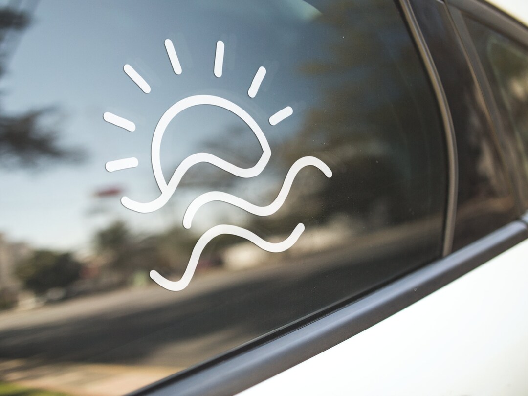 Wave Vinyl Decal, Beach Wave Decal, Waves, Ocean Waves, Summer, Cars ...