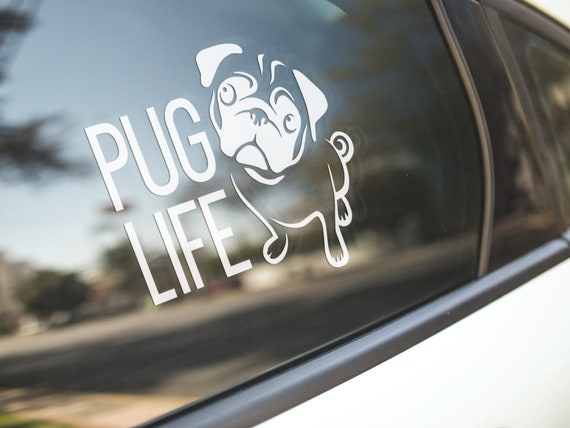 Pug Life Vinyl Decal Dog Owner Dog Lover Pug Breed Must - Etsy
