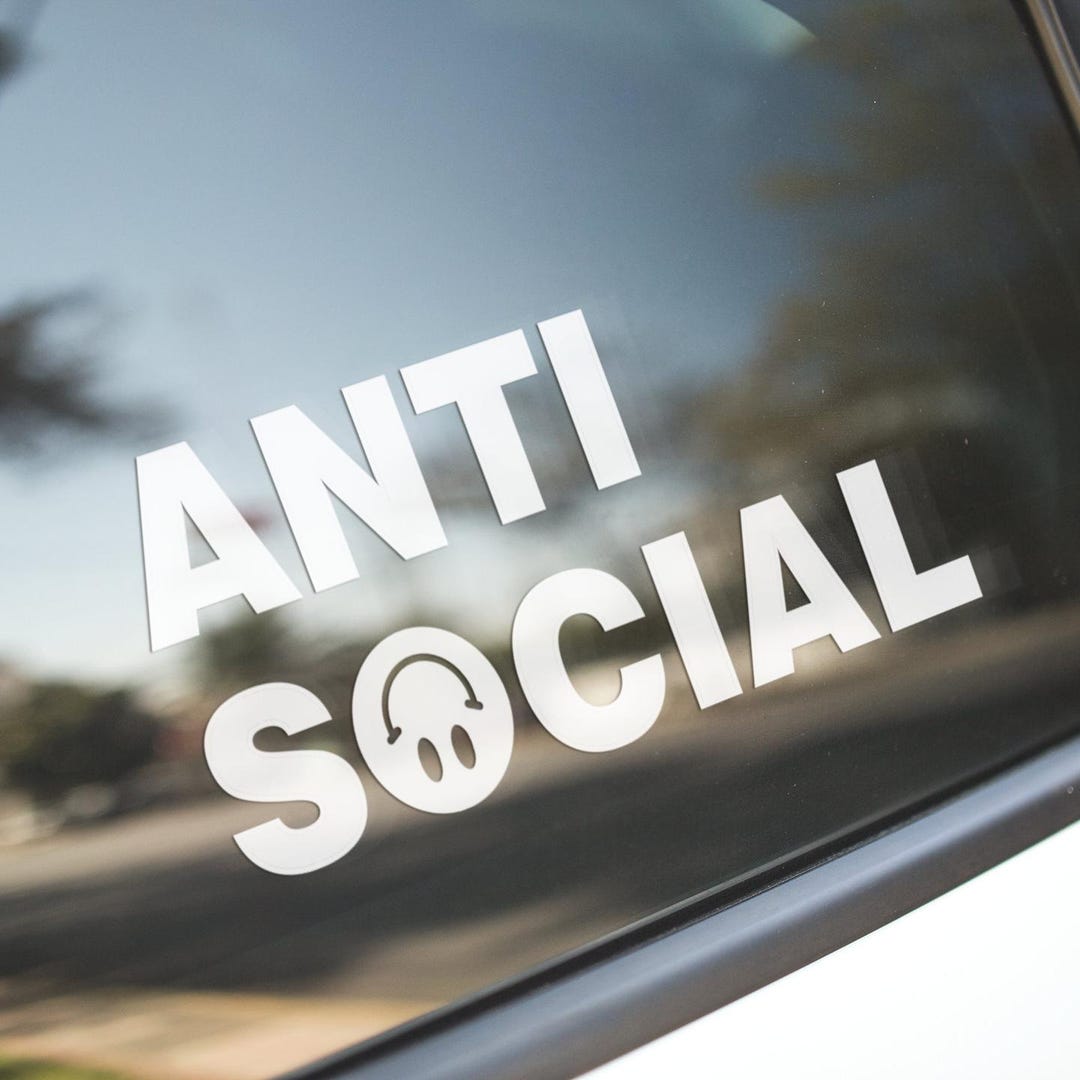 Antisocial Vinyl Decal, Introvert Sticker - Etsy