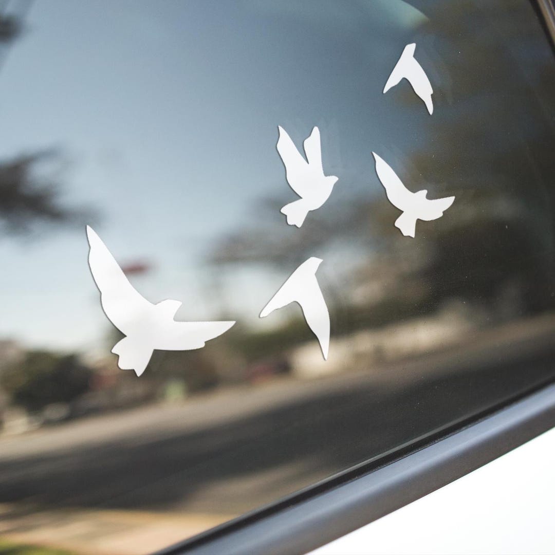 Birds in Flight Vinyl Decal | Flying Birds Car Decal | Window Sticker ...