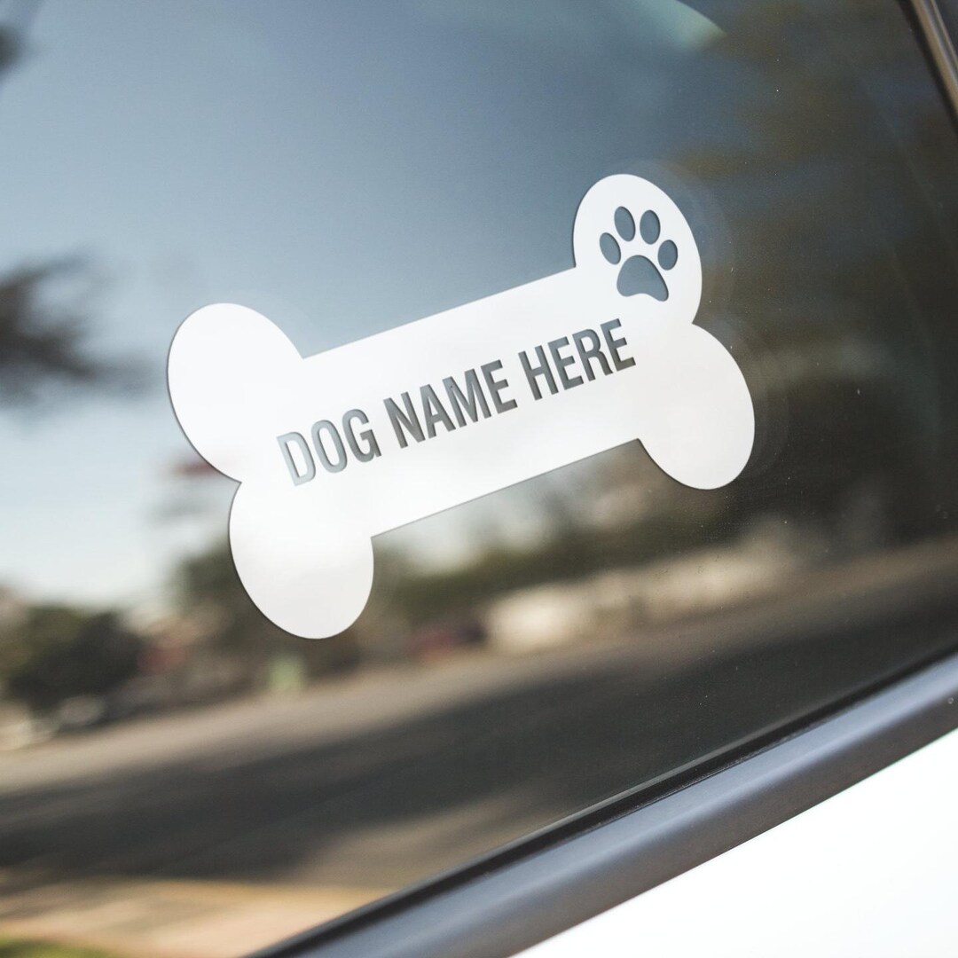 Custom Dog Bone Vinyl Decal: Personalized Dog Name - Etsy