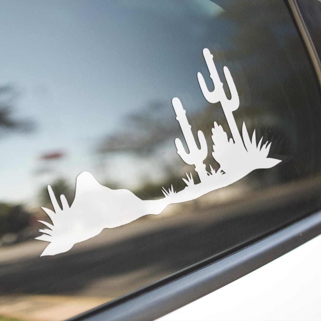 Desert Landscape Vinyl Decal: Nature Inspired Art - Etsy