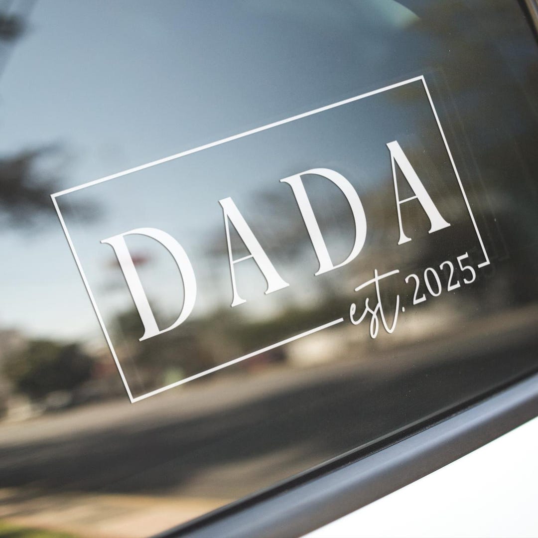 Custom DADA Vinyl Decal | New Dad Car Decal | Gift for Dad | Father's ...