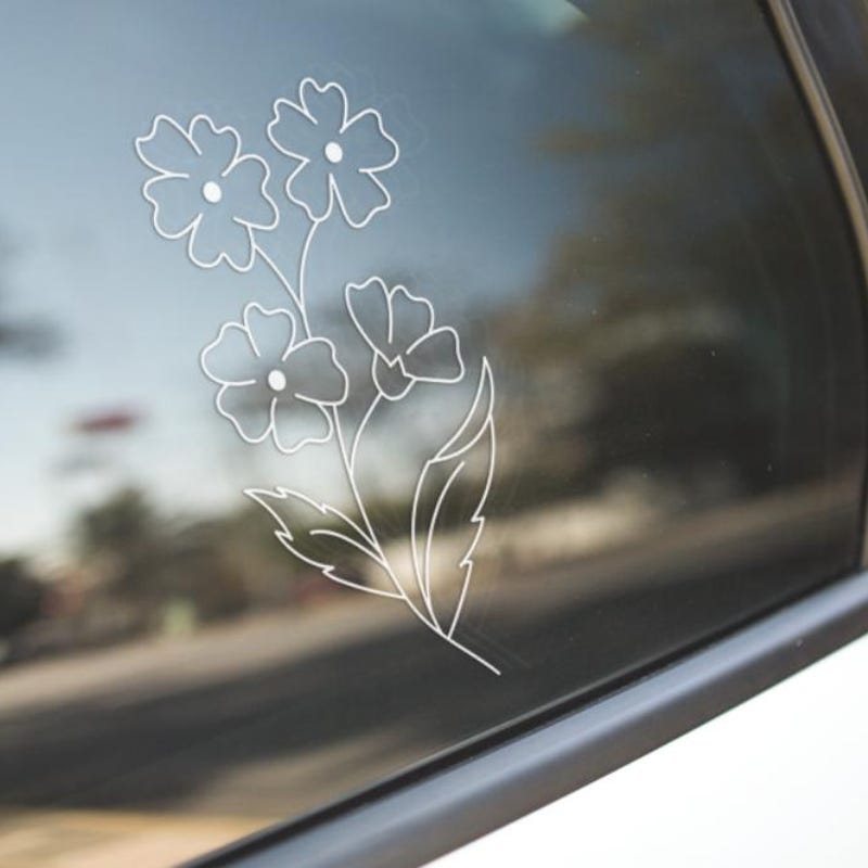 Vinyl Flower Decal - Etsy