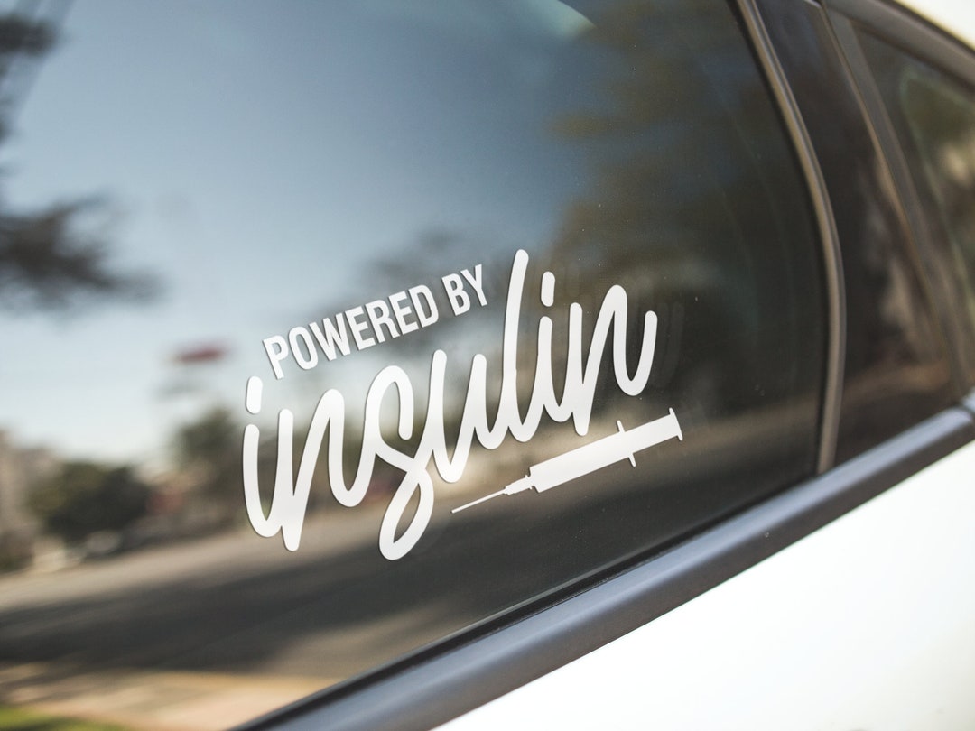 Powered by Insulin Vinyl Decal, Diabetes, Diabetic Gift, Diabetes ...
