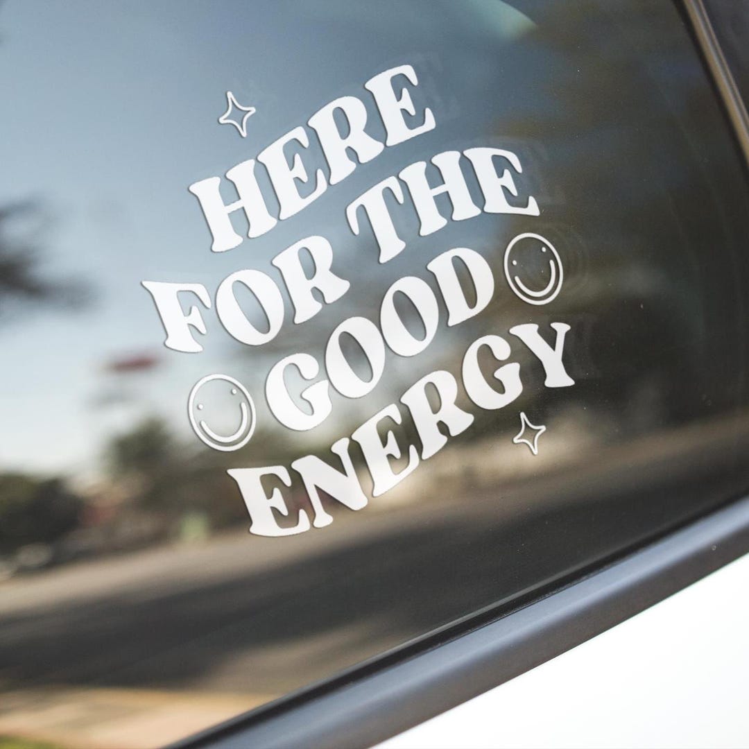 Good Energy Vinyl Decal: Positive Vibes, Laptop & Water Bottle Sticker ...