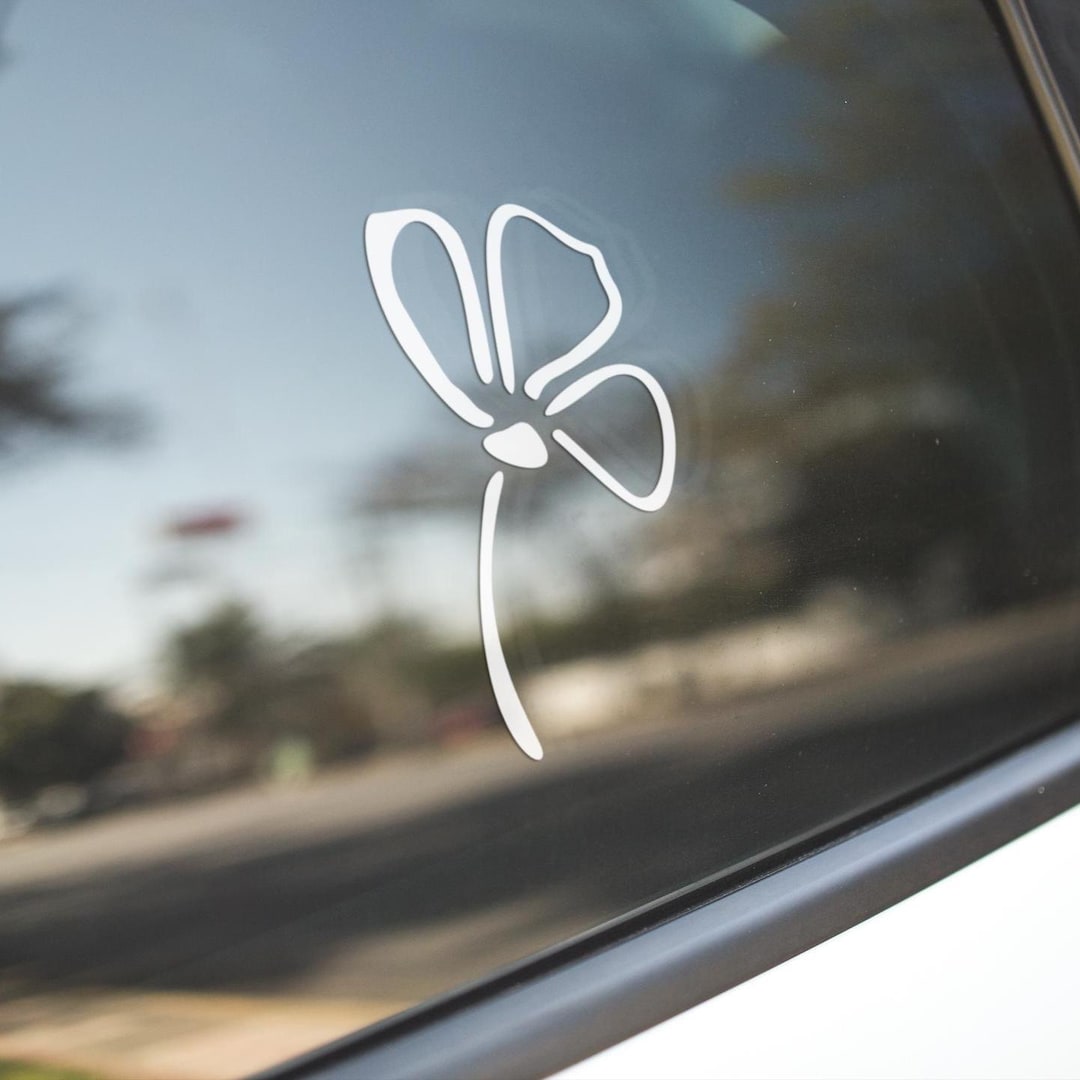 Simple Flower Vinyl Decal: Floral Window, Laptop Sticker - Etsy