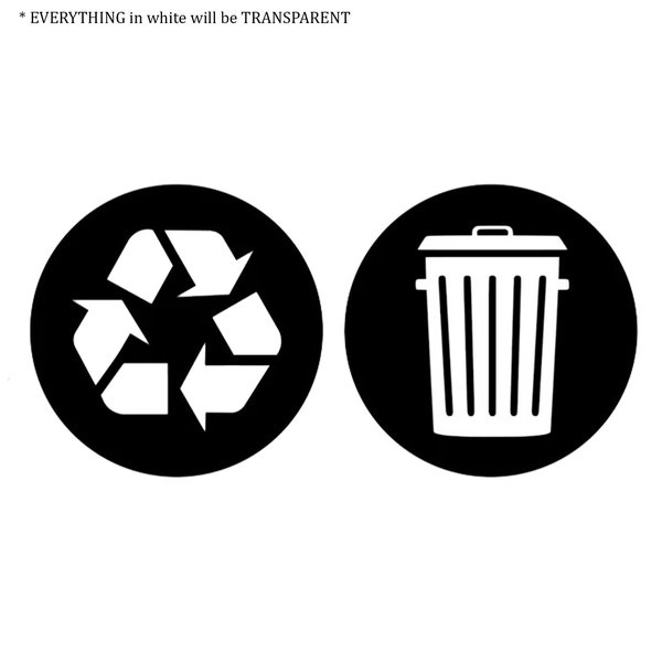 Trash Recycle Decal - Etsy
