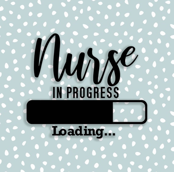 Nurse In Progress Vinyl Decal Nurse Decal Nursing Student | Etsy