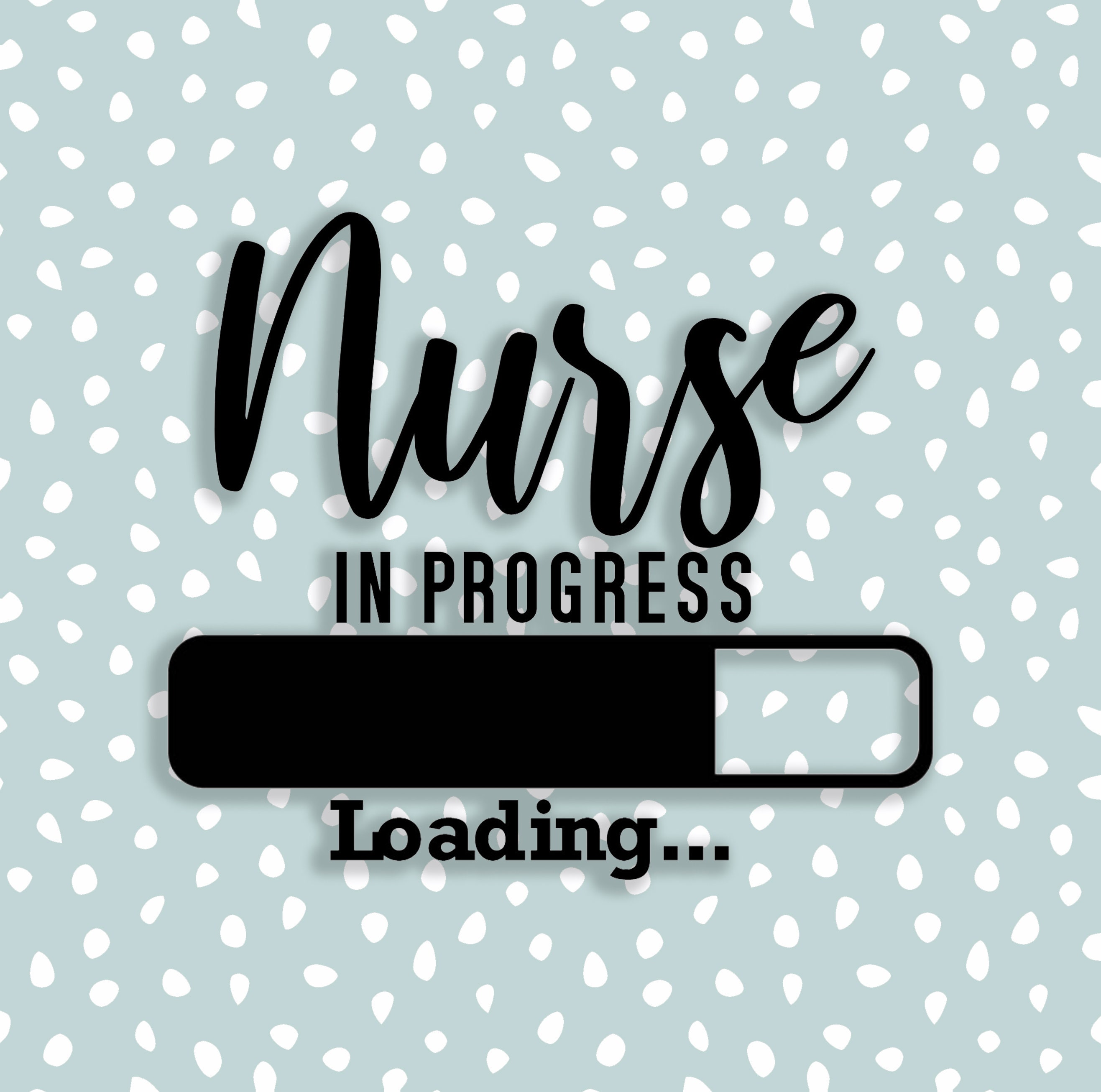 Nurse In Progress Vinyl Decal Nurse Decal Nursing Student | Etsy