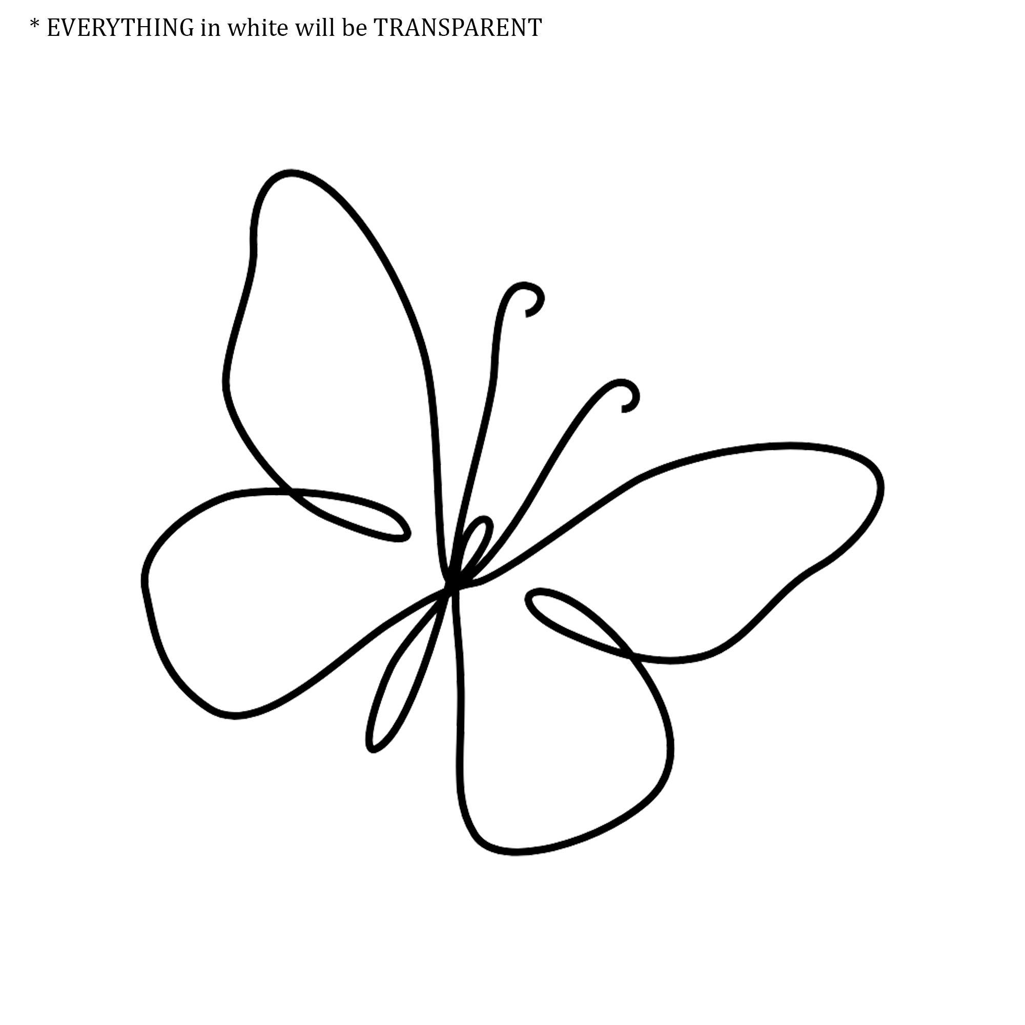 Fine Line Butterfly Car Decal | Minimalist Vinyl Sticker - Etsy