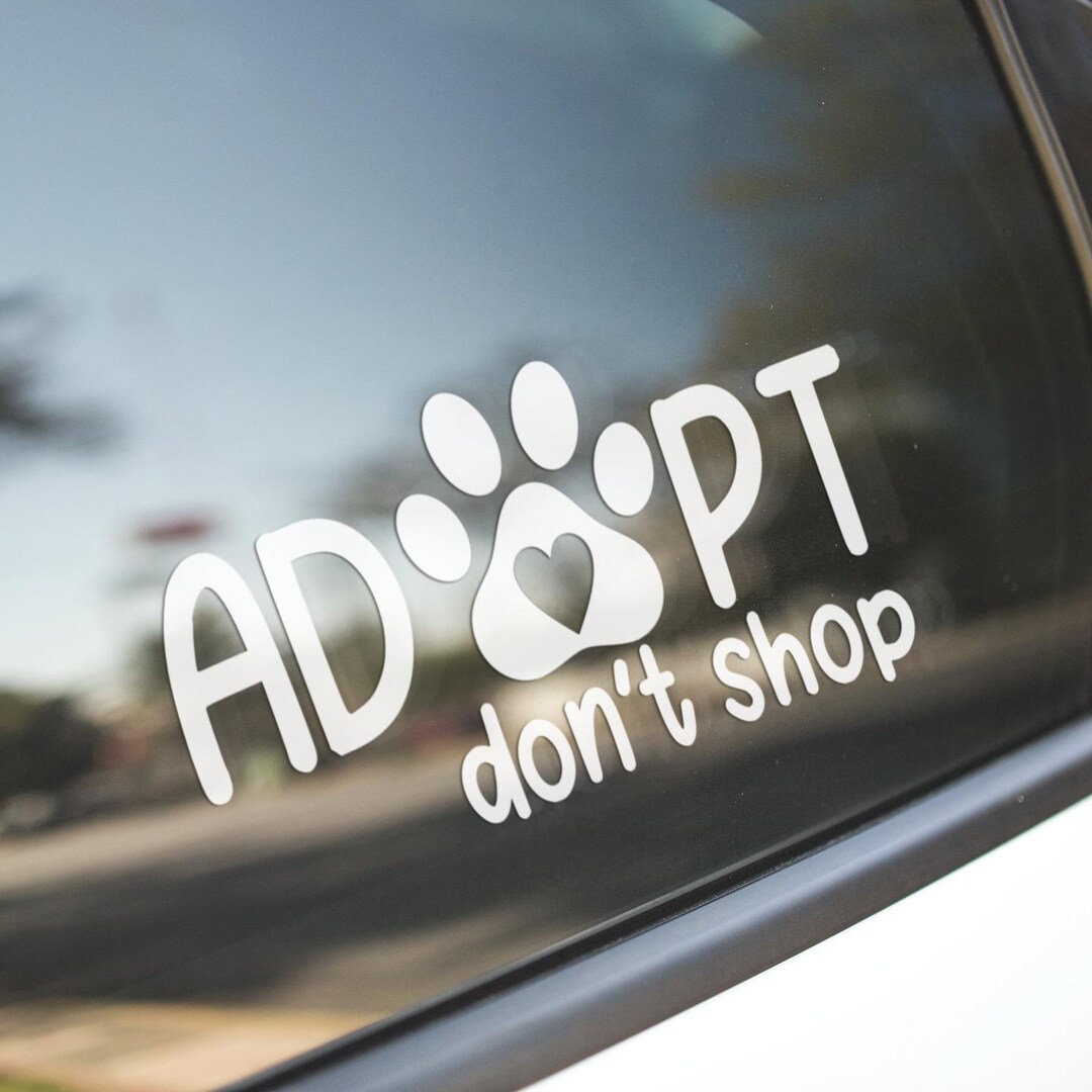 Adopt Don't Shop Vinyl Decal: Dog Paw, Animal Rescue - Etsy