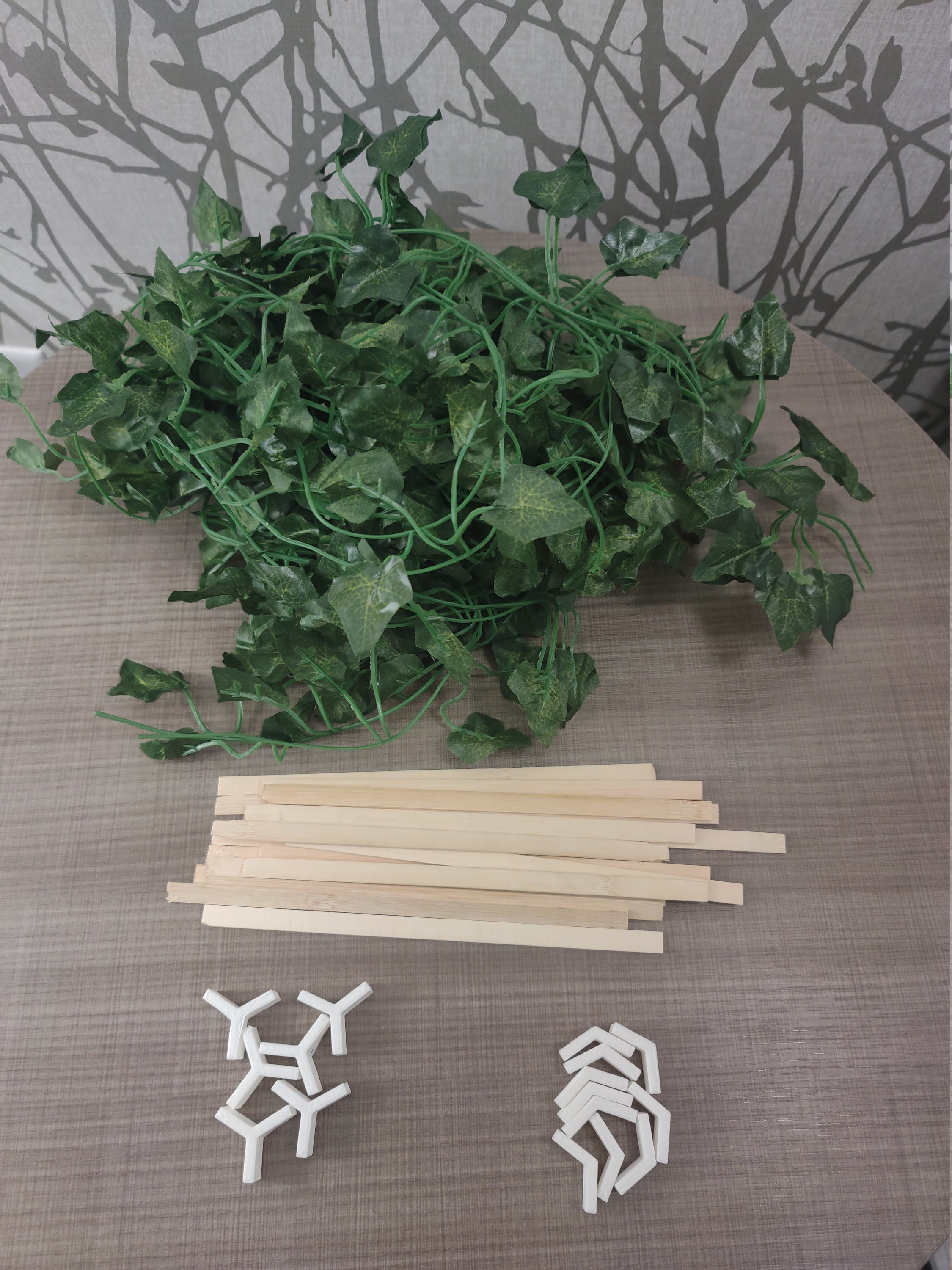 Hexagon Vine Trellis Bamboo Wall Art Decor Faux Vine Geometric Trellis ...