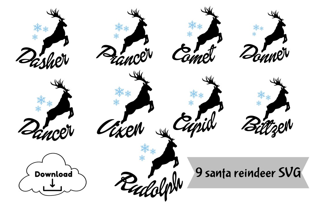Christmas SVG Rudolf Svg Christmas Santa SVG Reindeer Svg - Etsy UK