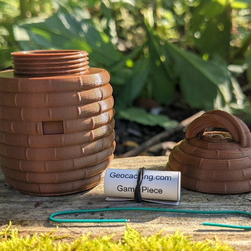 Pinecone Geocache Container Ready to Hide Waterproof Log - Etsy