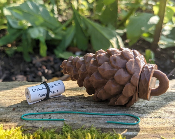 Pinecone Geocache Container Ready to Hide Waterproof Log - Etsy