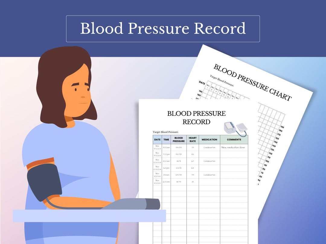 Blood Pressure Log | Printable Blood Pressure Chart and Diary ...